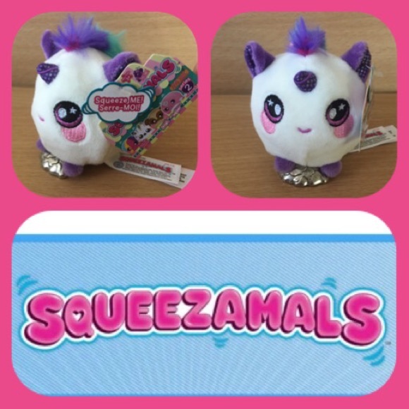 Squeezamals | Toys | Nwt Scented Unicorn Purple White Squeezamals ...
